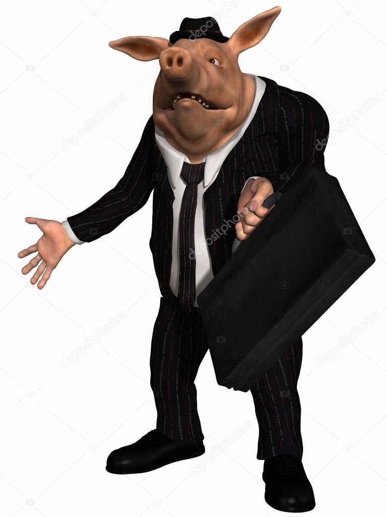 Toon Pig - Business Man — Stock Photo © Digitalstudio #5162359