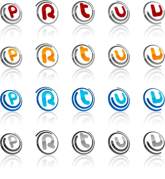 Blue letter symbols Vector Art Stock Images | Depositphotos