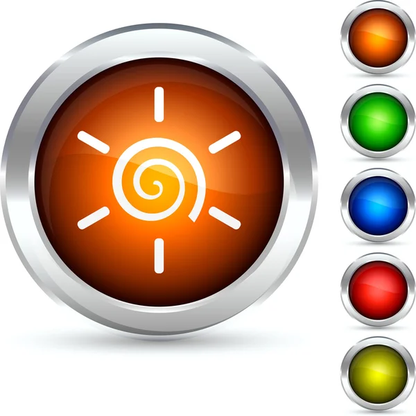 Sun button set. — Stock Vector © Maxborovkov #6063283