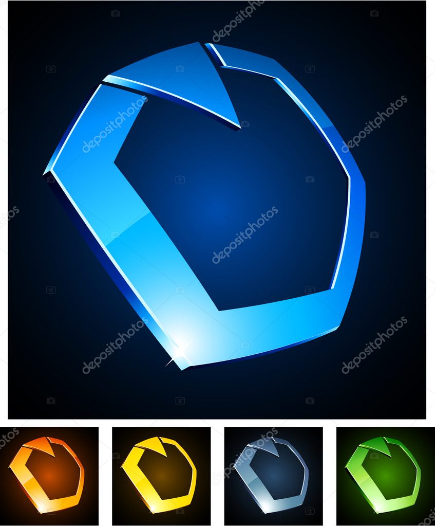 3d ring emblems. Stock Vector by ©Maxborovkov 5029117