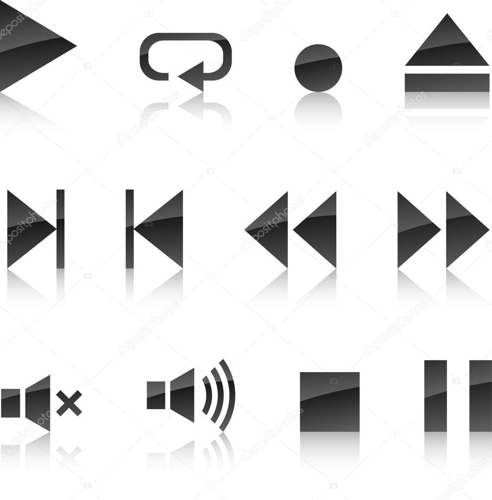 Player icon set. Stock Vector Image by ©Maxborovkov #5033334