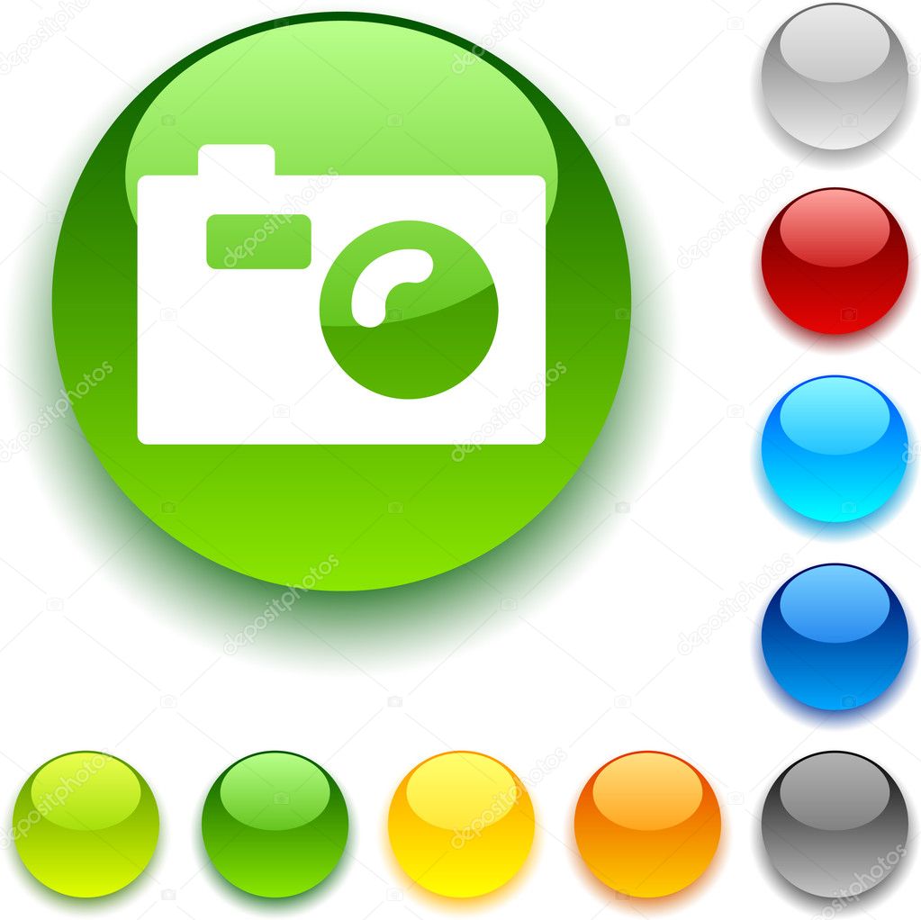 Photo button. — Stock Vector © Maxborovkov #5325690