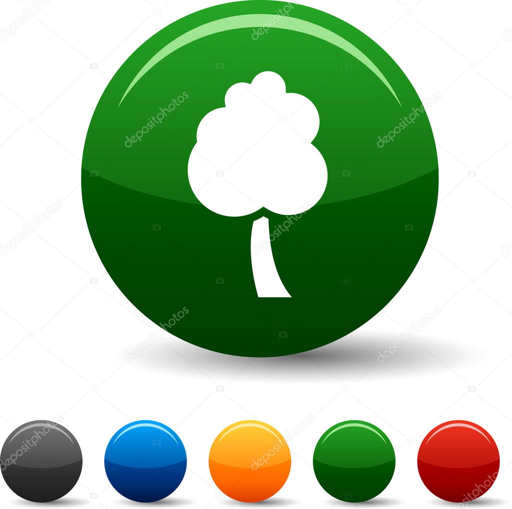 Iconos de árboles . Vector de stock por ©Maxborovkov 5359140
