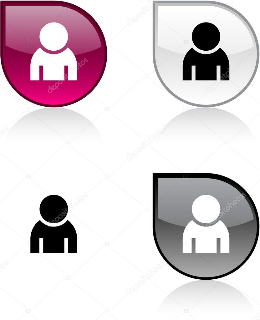Person button. Stock Vector by ©Maxborovkov 5363922