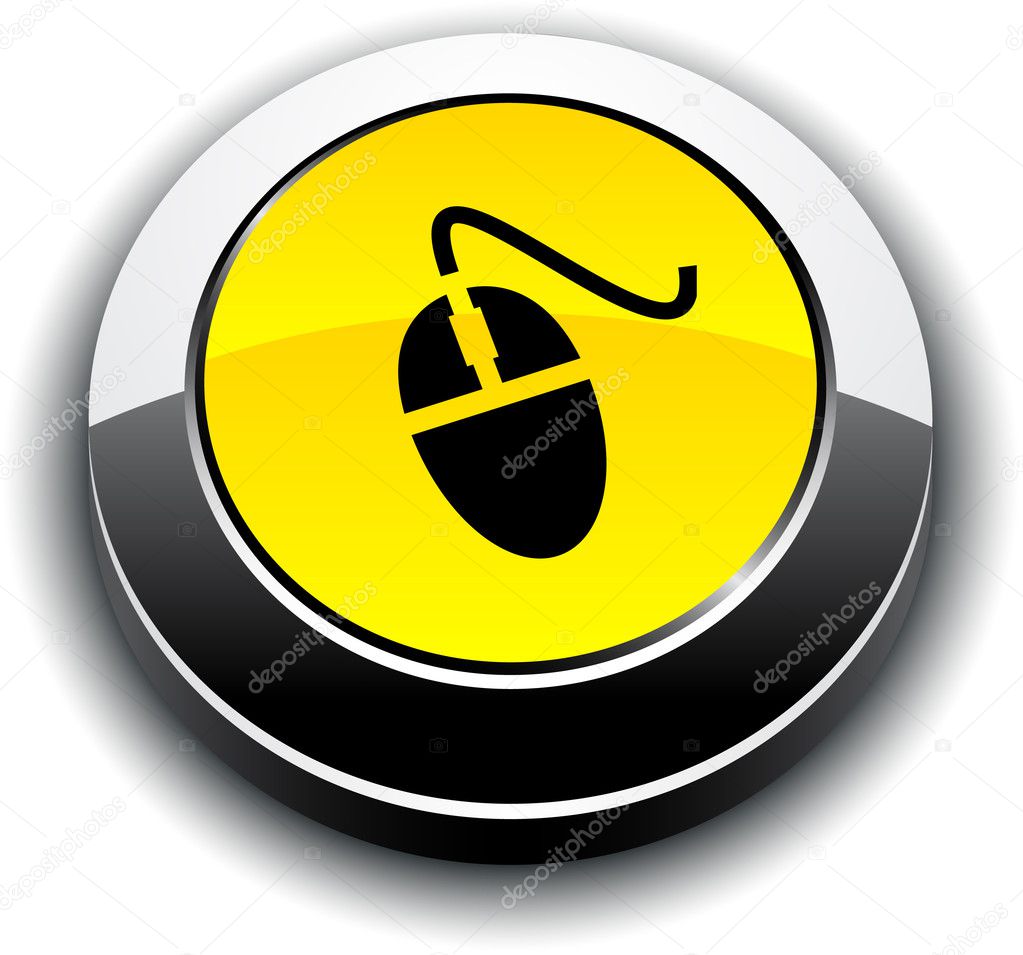 Mouse 3d round button. — Stock Vector © Maxborovkov #5368074
