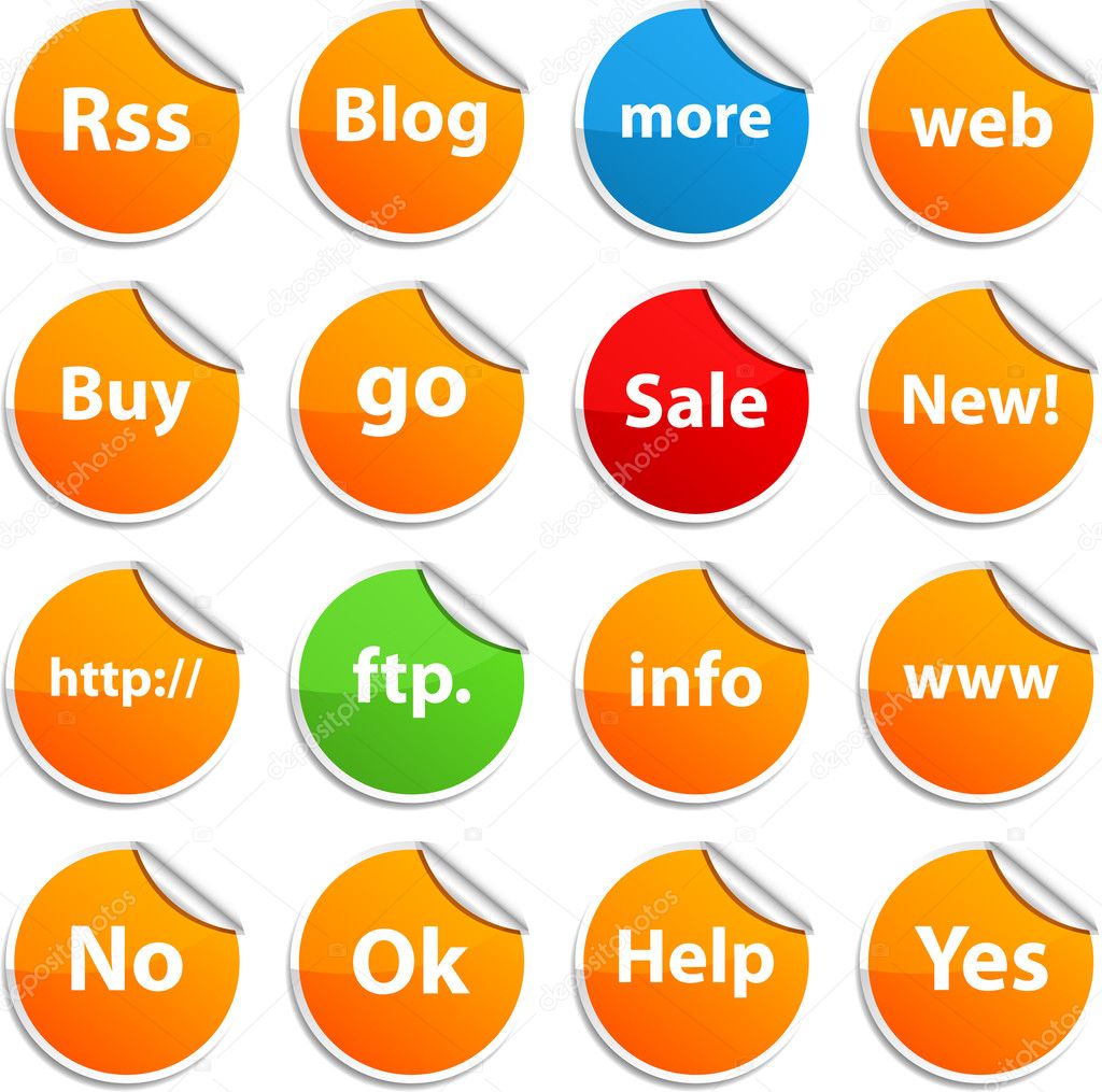 Internet stickers. Stock Vector by ©Maxborovkov 5372285