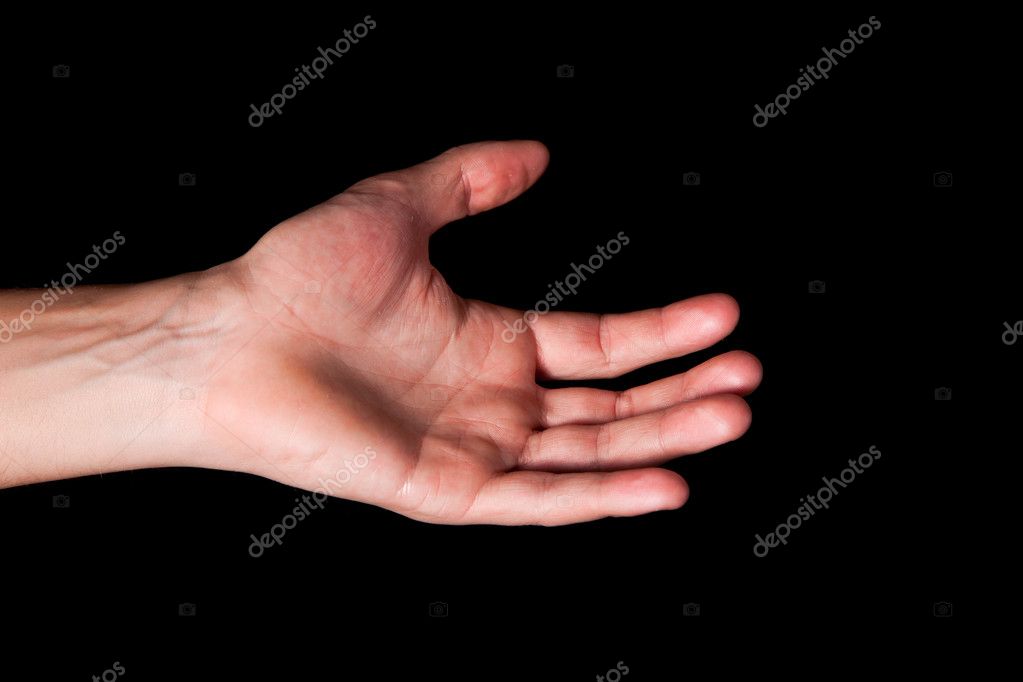Male hand on black background Stock Photo by ©mathom 4308786