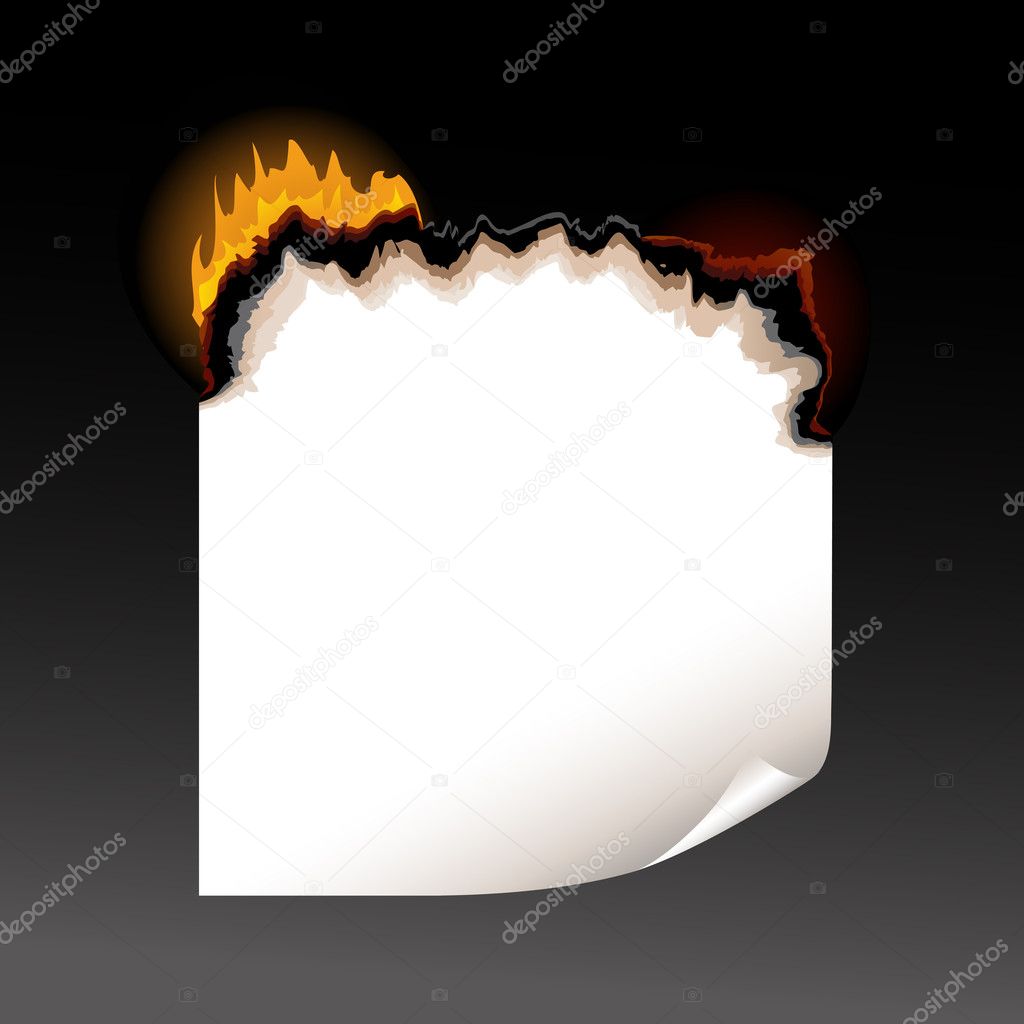A piece of burning paper Stock Vector Image by ©len_pri #3971774