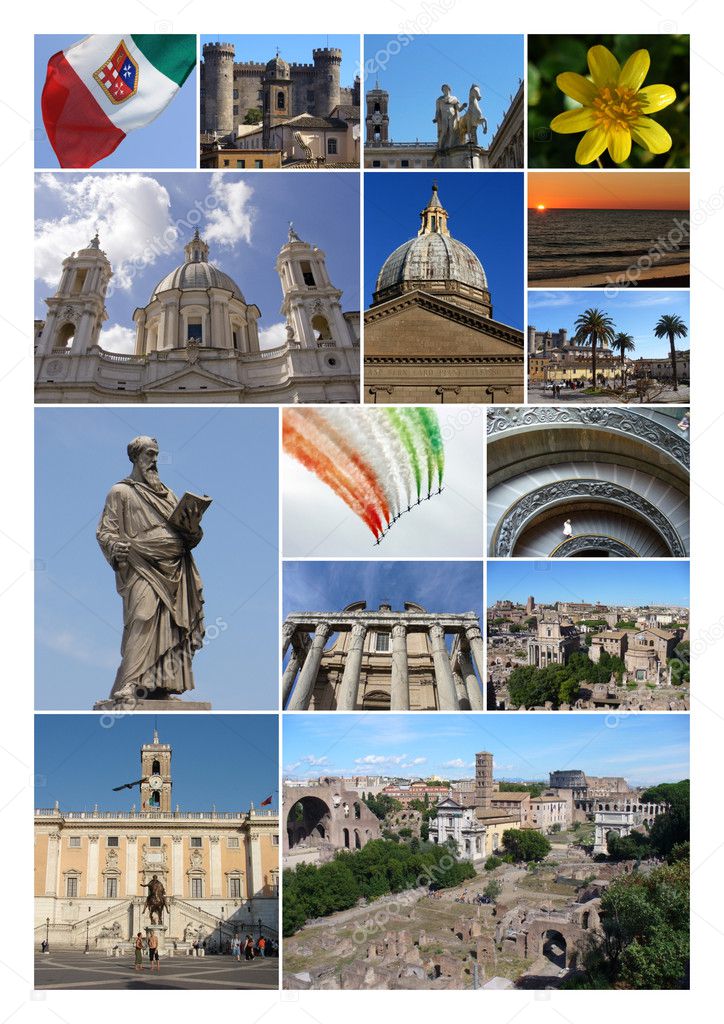 Collage With Pictures From Lazio, Italy — Stock Photo © shopartgallery ...