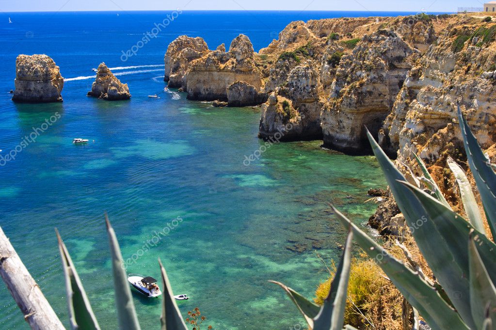 Algarve rock - coast in Portugal Stock Photo by ©anobis 4087680