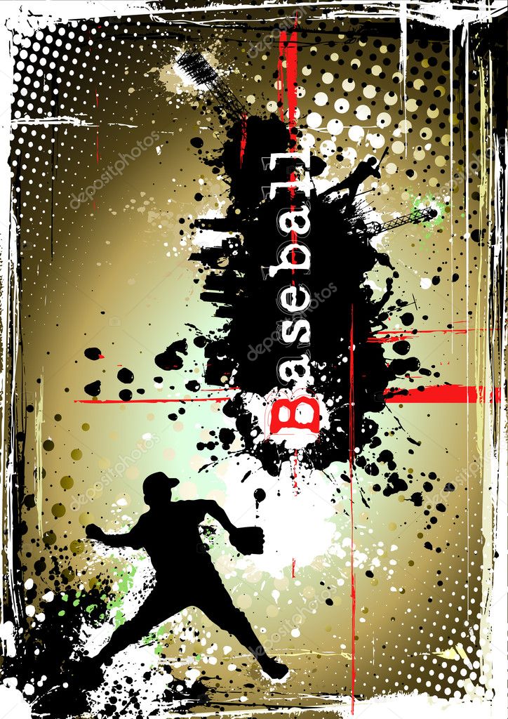 Dirty Poster Background Baseball Stock Vector Image by ©ranker666 #4579250