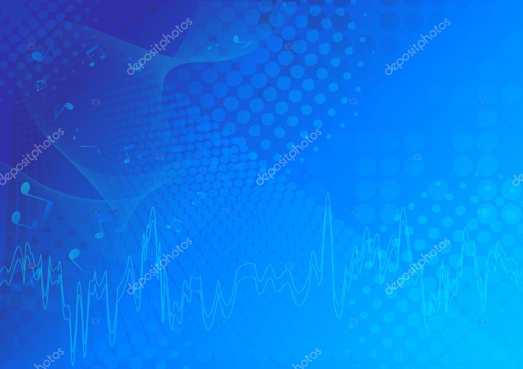 Abstract blue music background Stock Vector by ©UnsCREW 4132886