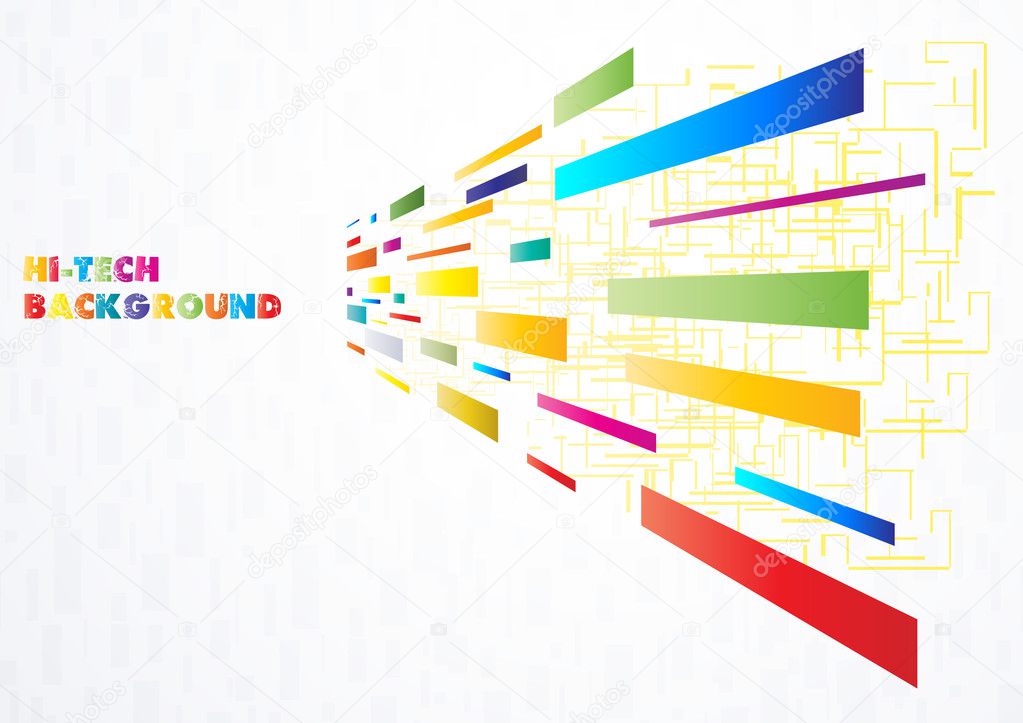 Hi-tech Multi-coloured background Stock Vector Image by ©UnsCREW #4279755