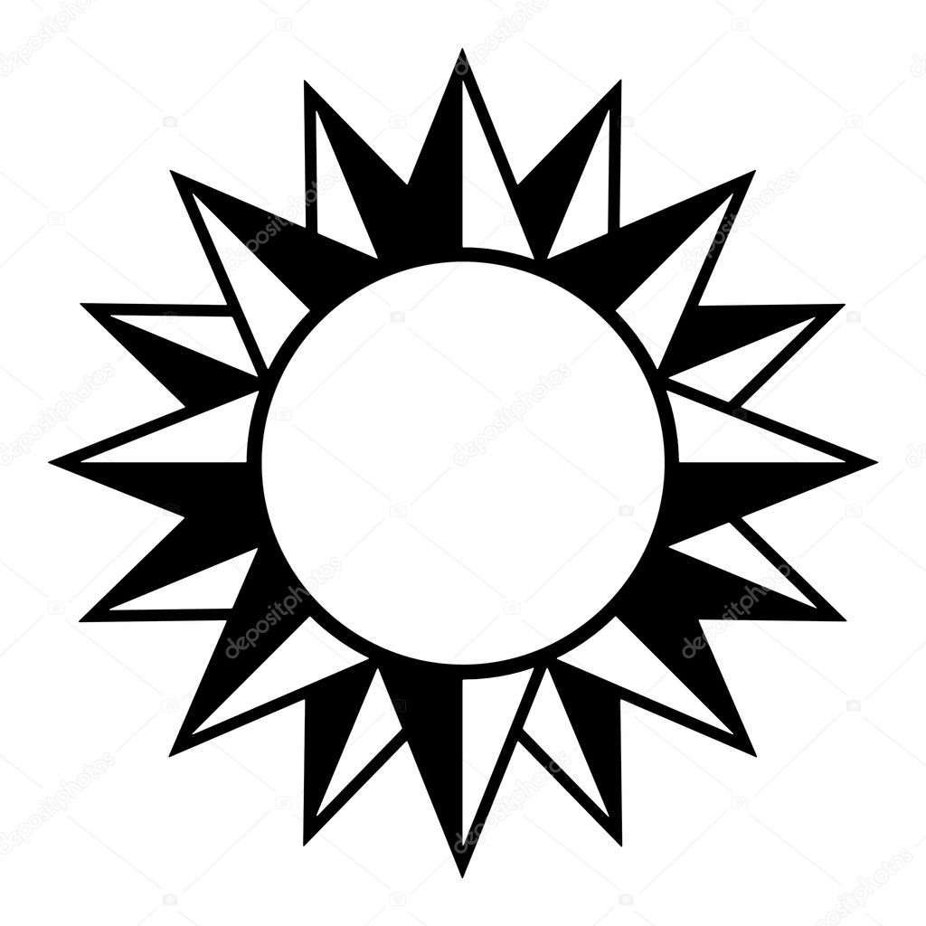 Sol blanco y negro — Foto de stock © darrenw #3948394