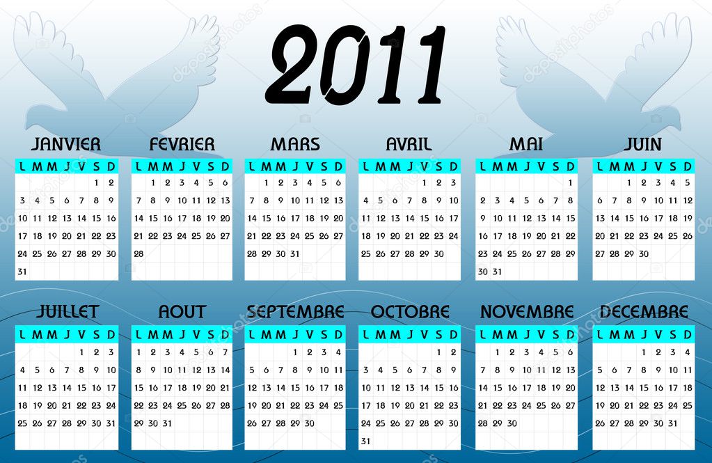 Calendrier 2011 — Stock Photo © phot65 #4054838