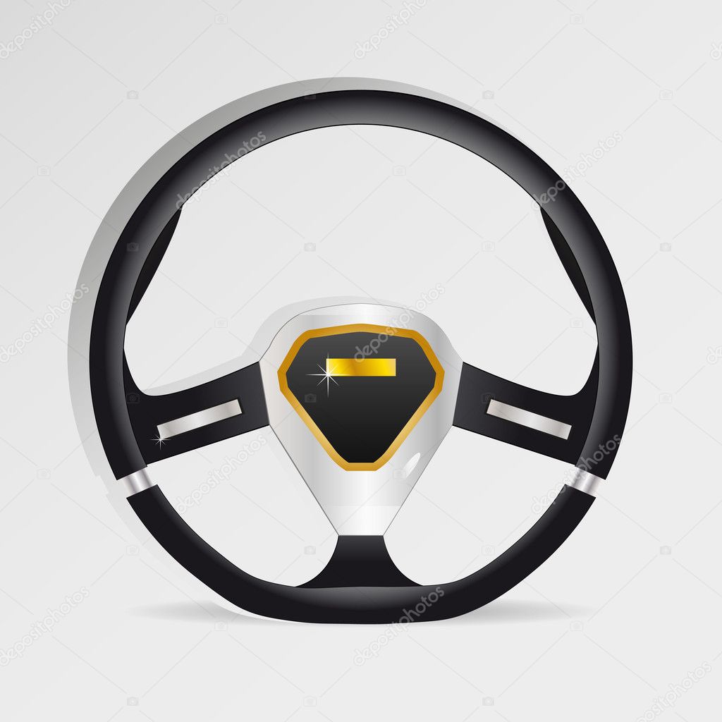 Steering wheel - vector illustration — Stock Vector © Diversphoto #4576146