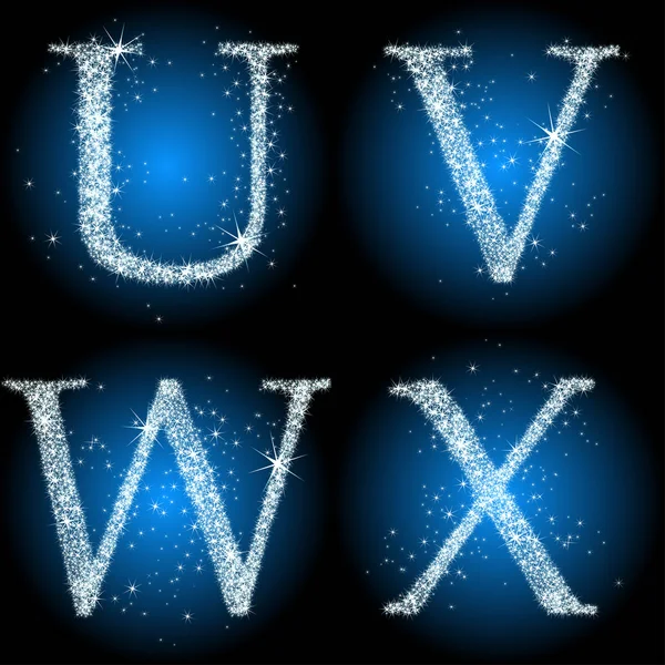 Letters stars blue — Stock Vector © kjolak #4208288