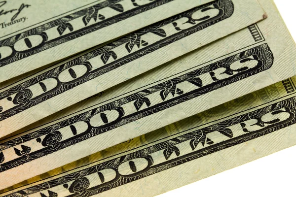 Groups of Twenty Dollar American Bills Banded Together — Stock Photo ...