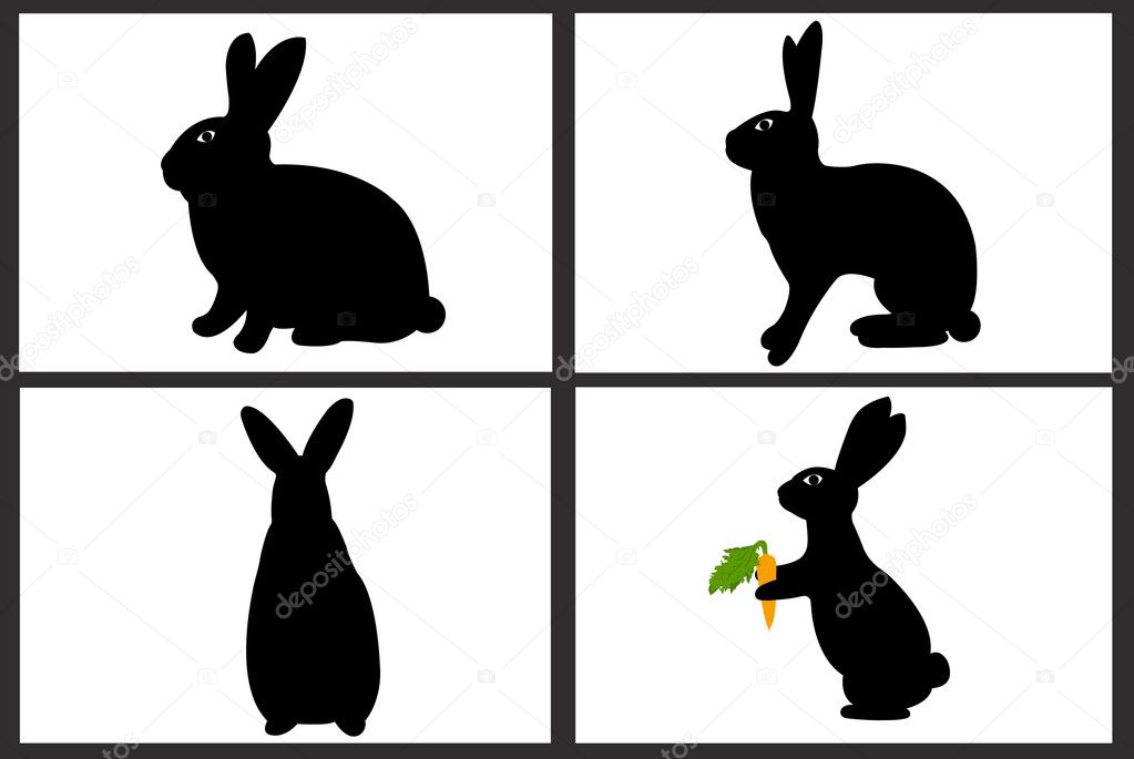 Easter rabbit collage — Stock Vector © DeCe11 #5333060
