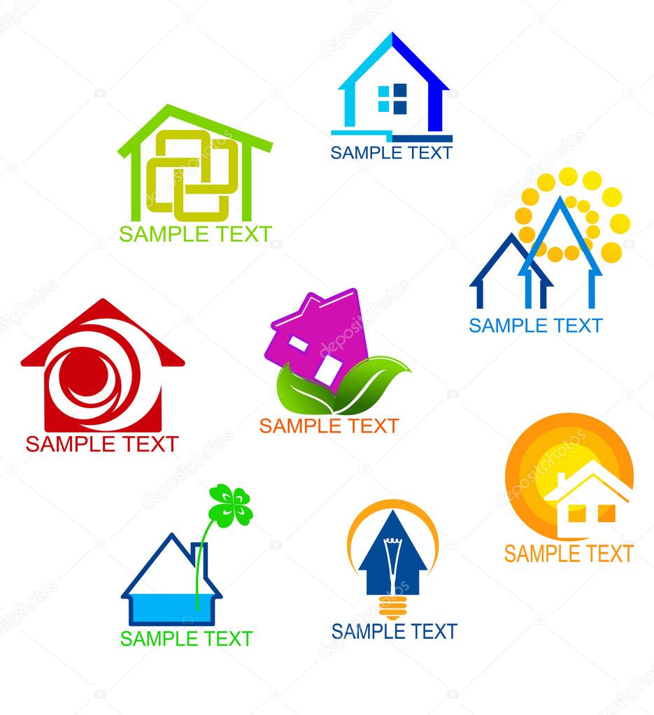 Real estate symbols — Stock Vector © Seamartini #4749446
