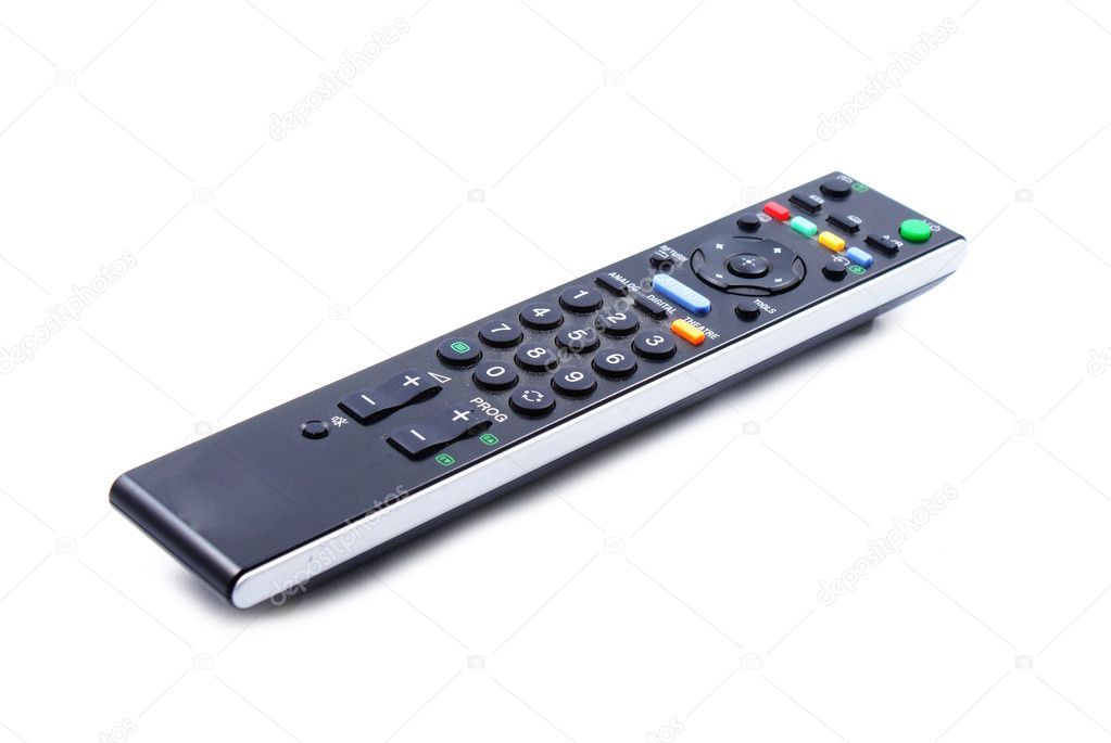 Black remote control and white background — Stock Photo © hunor83 #4739117