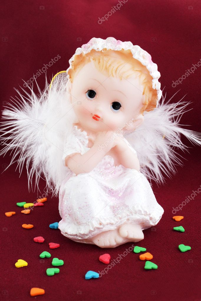 White Angel Guise Child Dark Background Stock Photo by ©mallivan 4582808
