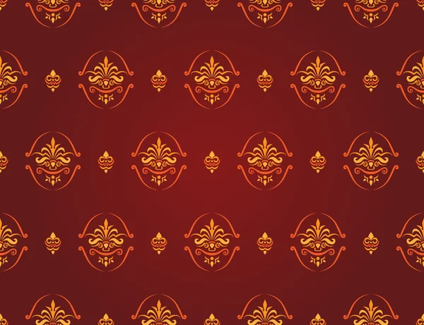 Seamless red and gold pattern — Stock Vector © ratselmeister #1873907