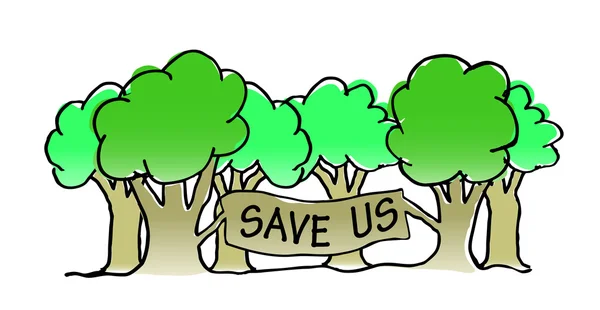 Save the trees — Stock Vector © DylanBZ #4448907