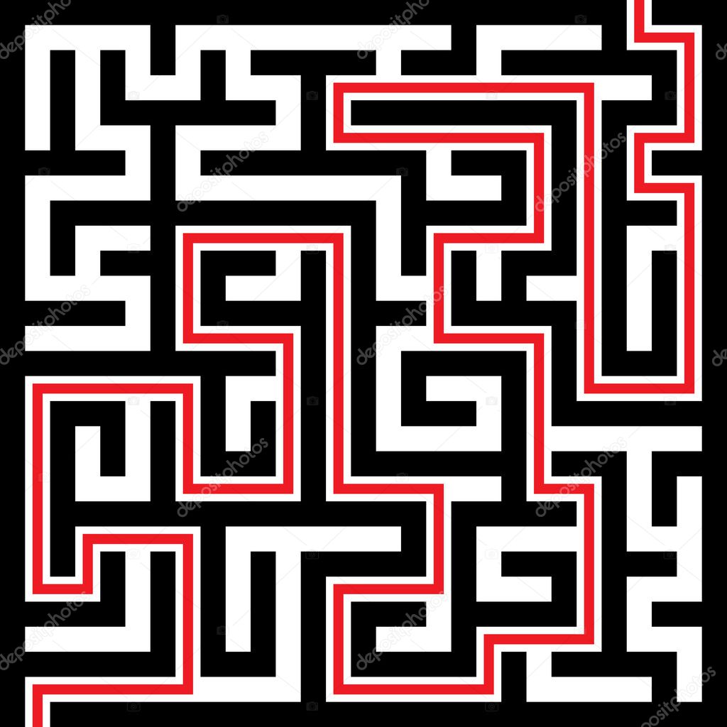 Vector Maze — Stock Vector © maxkrasnov #4614088