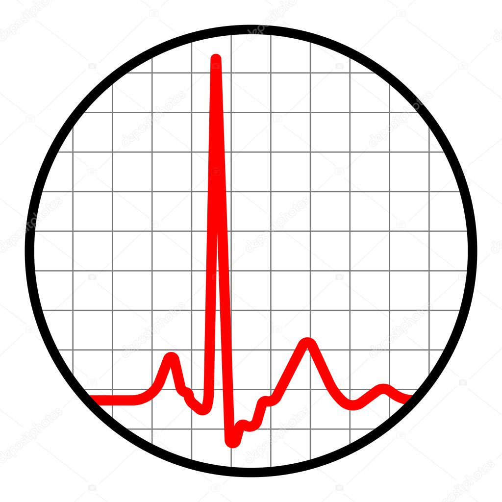 Cardiogram icon. Black and red. EPS 8 — Stock Vector © beholdereye #5331866