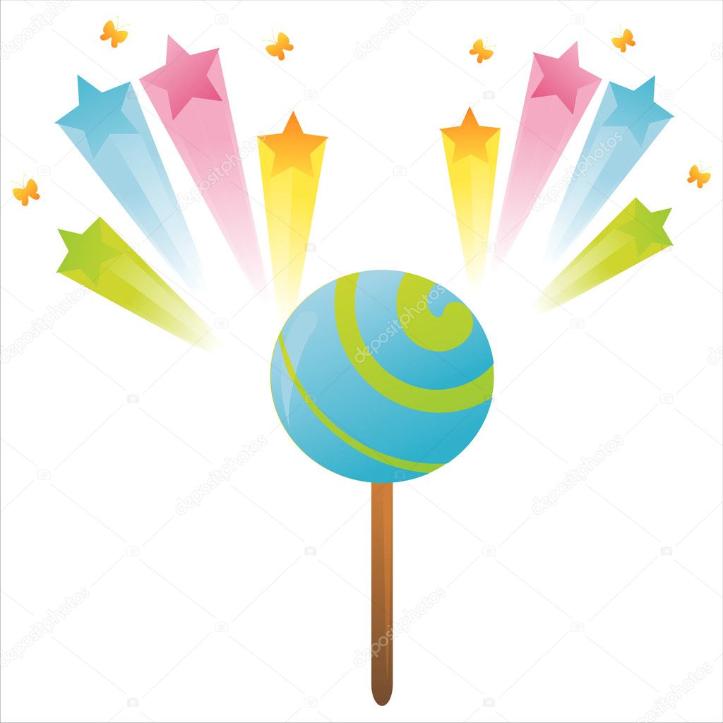 Lollipop with splash Stock Vector Image by ©isabelle #4000492