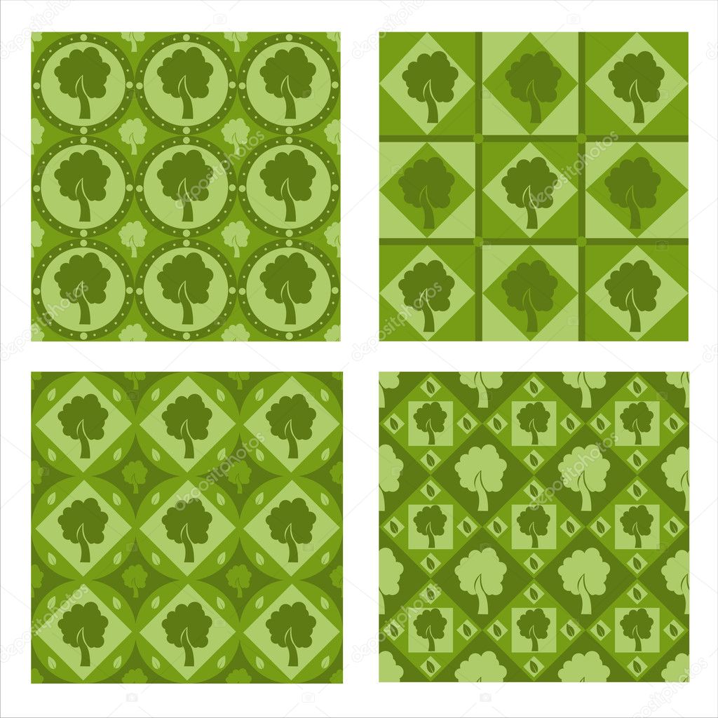 Cute tree patterns — Stock Vector © isabelle #4550173