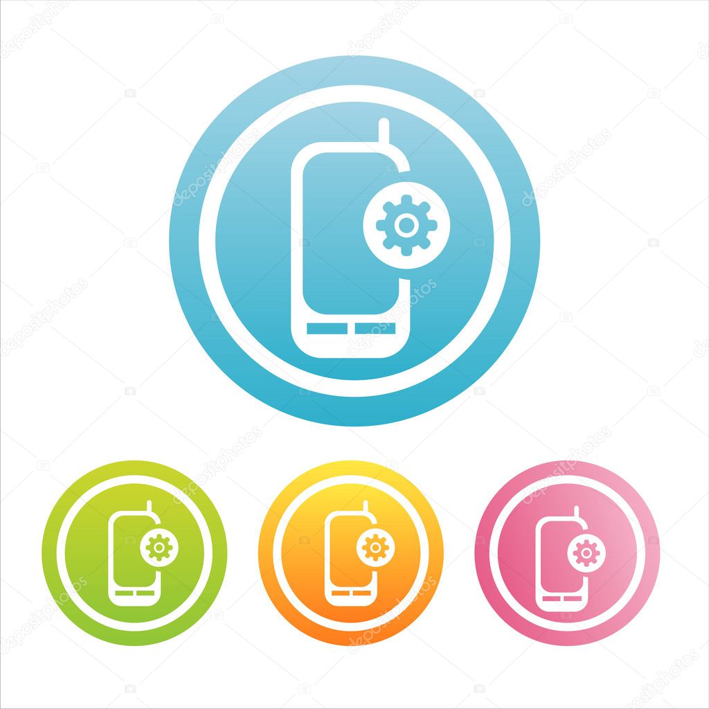 Set Colorful Phone Signs Stock Vector Image by ©isabelle #4707668