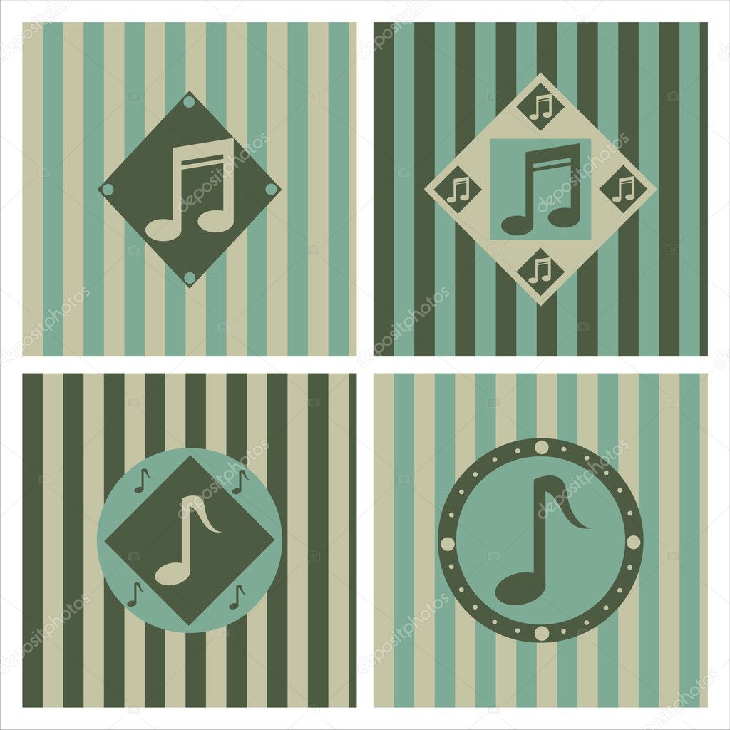 Set Cute Musical Backgrounds Stock Vector Image by ©isabelle #4965200