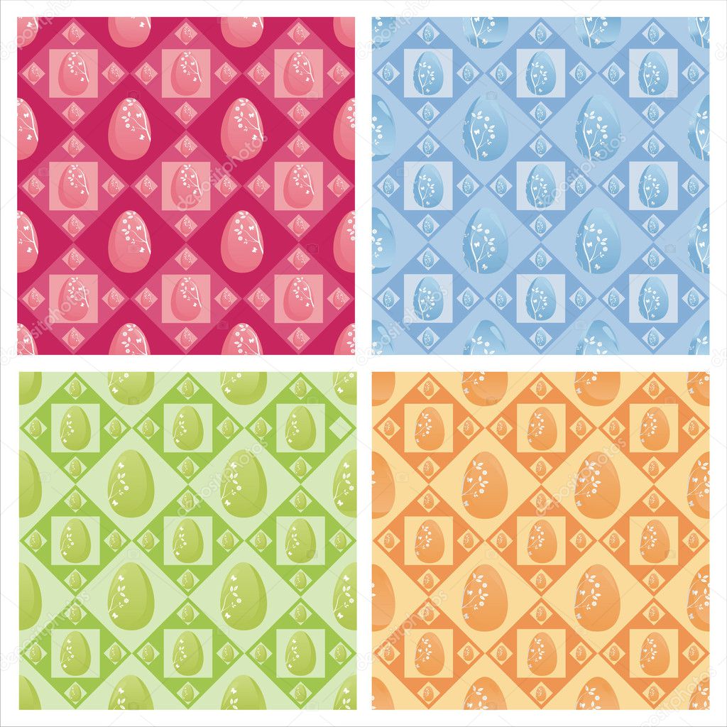 Cute easter patterns Stock Vector by ©isabelle 5140450