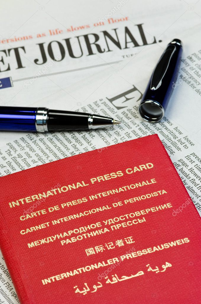 International press card — Stock Photo © pixpack #4024930
