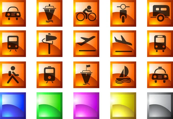 Transport icons — Stock Vector © colorlife #7270298