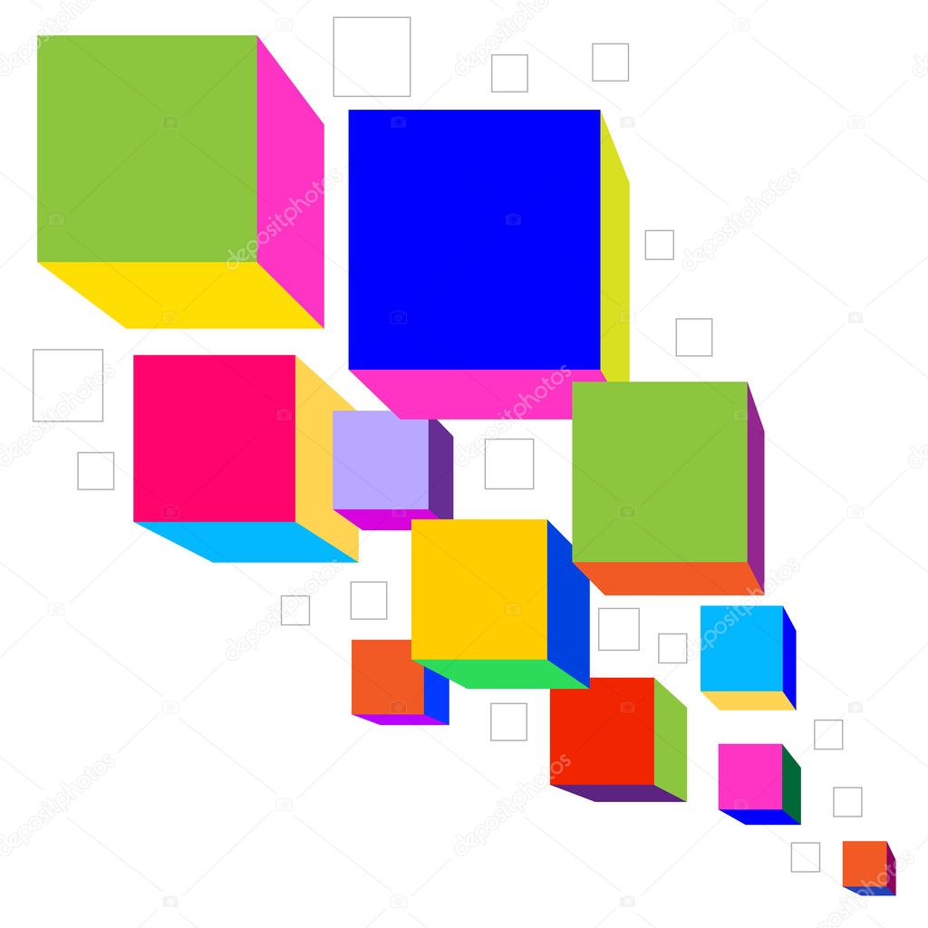 Colorful cubes Stock Vector Image by ©ElaKwasniewski #4022467