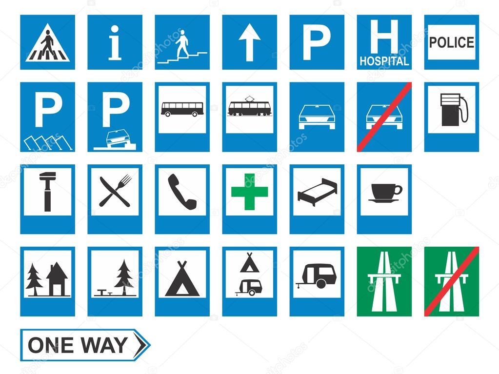 Traffic signs: Information — Stock Vector © icefront #4016829