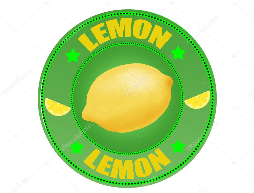 Lemon label — Stock Vector © roxanabalint #4108105