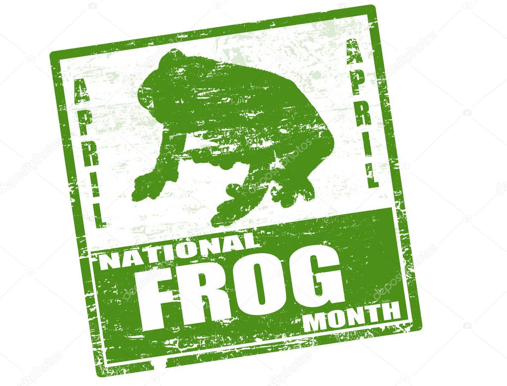 National Frog Month stamp Stock Vector by ©roxanabalint 5143982