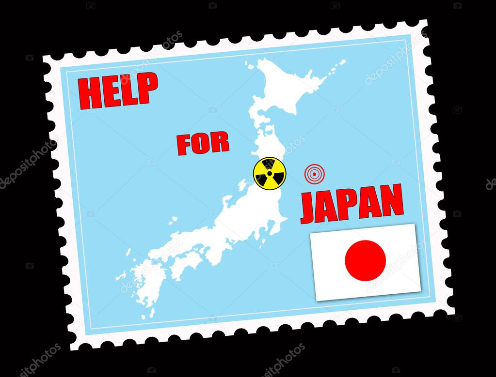 Help for Japan stamp Stock Vector Image by ©roxanabalint #5209403