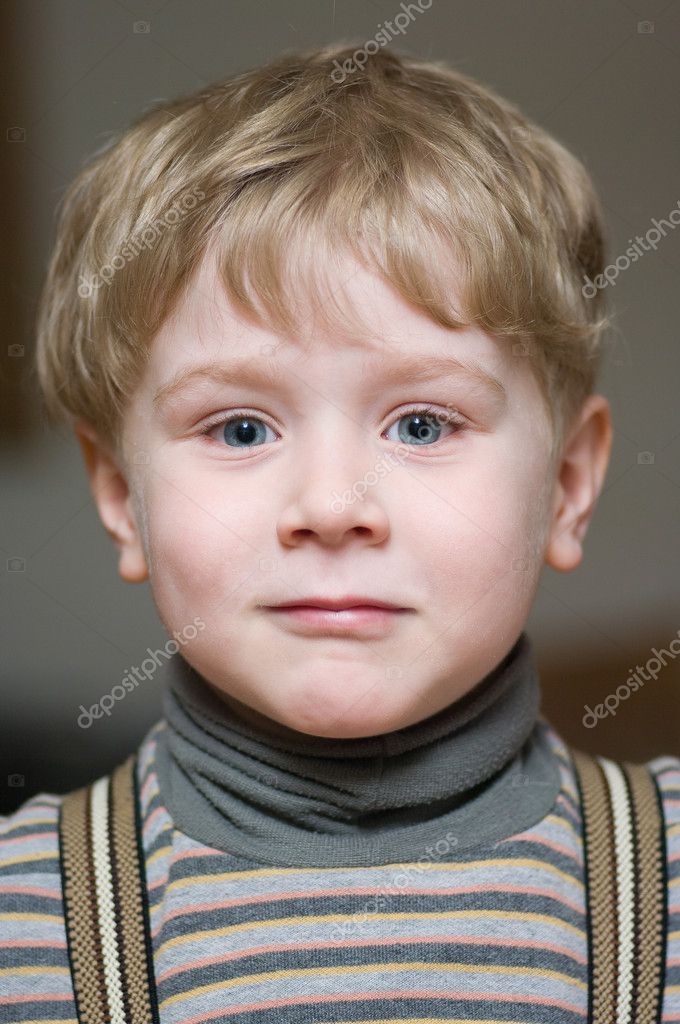 Cute little boy looking forward Stock Photo by ©Shpinat 4037272