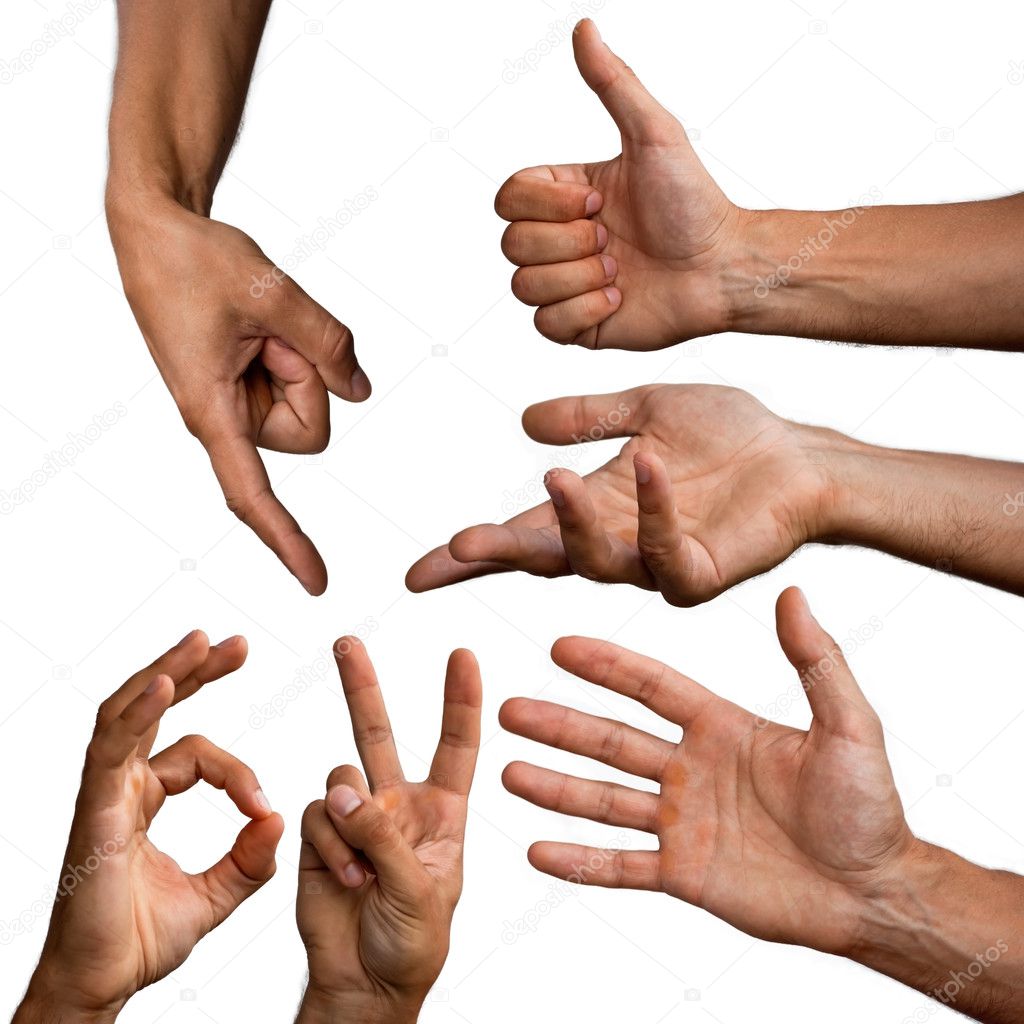 Set of hands Stock Photo by ©Sinelyov 4114583