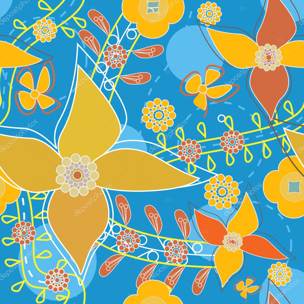 Beautiful floral texture — Stock Vector © suriko #4768742