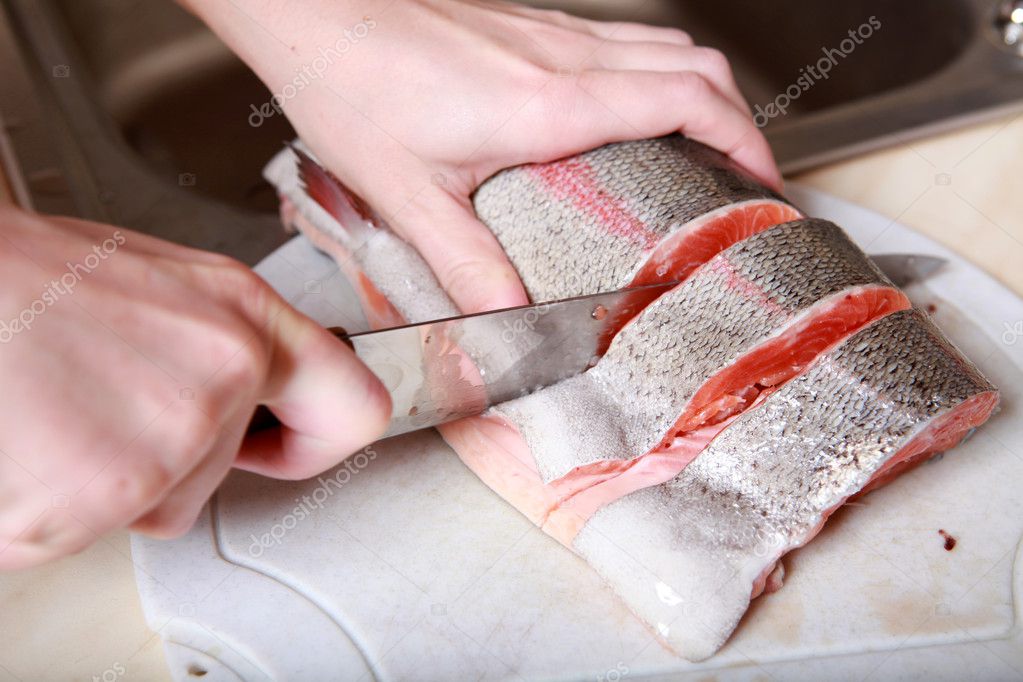 Cut fish — Stock Photo © anyamuse #4307805