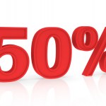 3d shiny red discount collection - 50 percent Stock Vector Image by ...