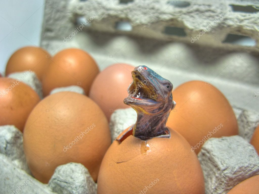 Monster hatching from egg Stock Photo by ©globares 4352606