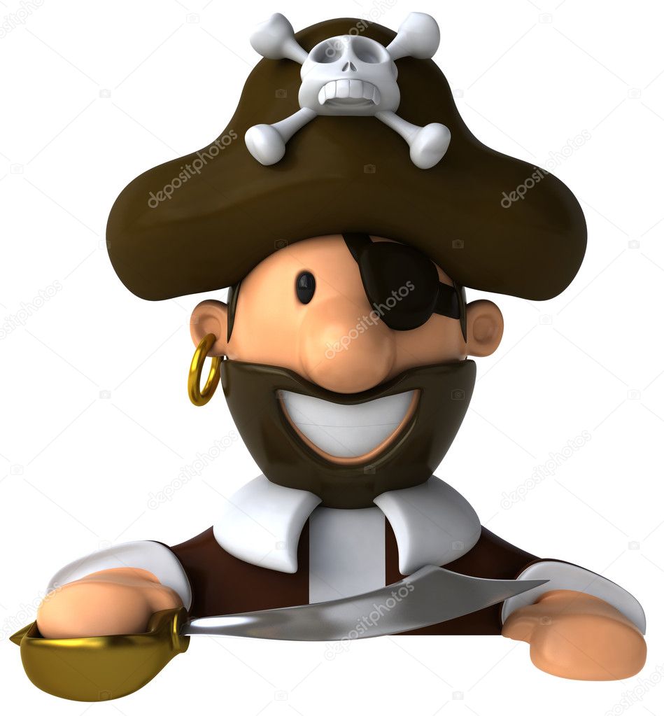Pirate 3d illustration — Stock Photo © julos #4364995
