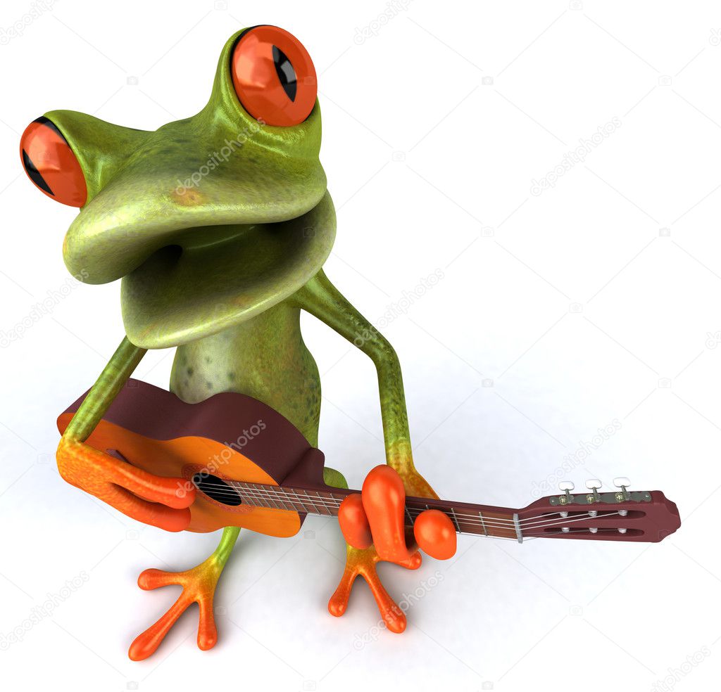 Funny Frog Cartoon 3d